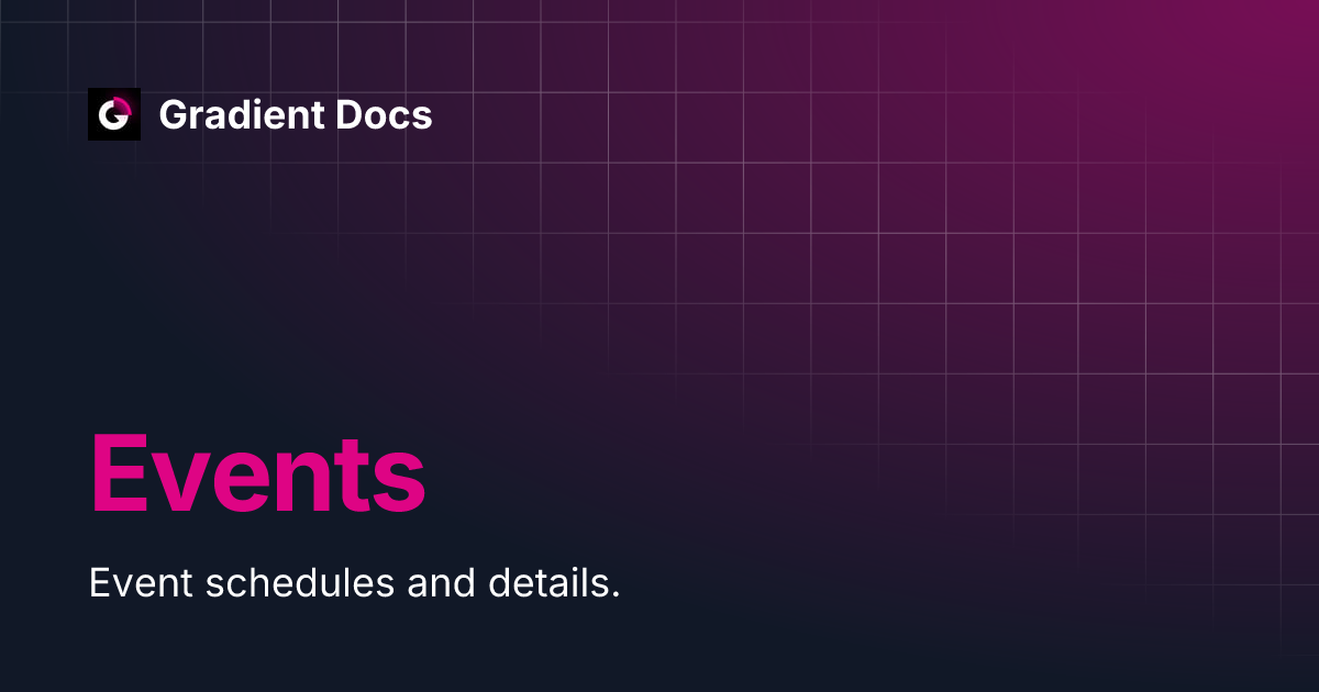 Events | Gradient Docs
